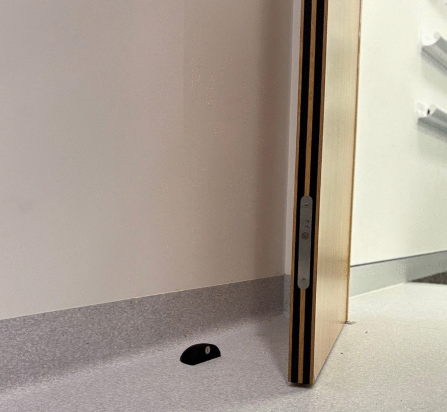 Secure Floor Mounted Doorstop with Magnetic Hold Open - Hipac