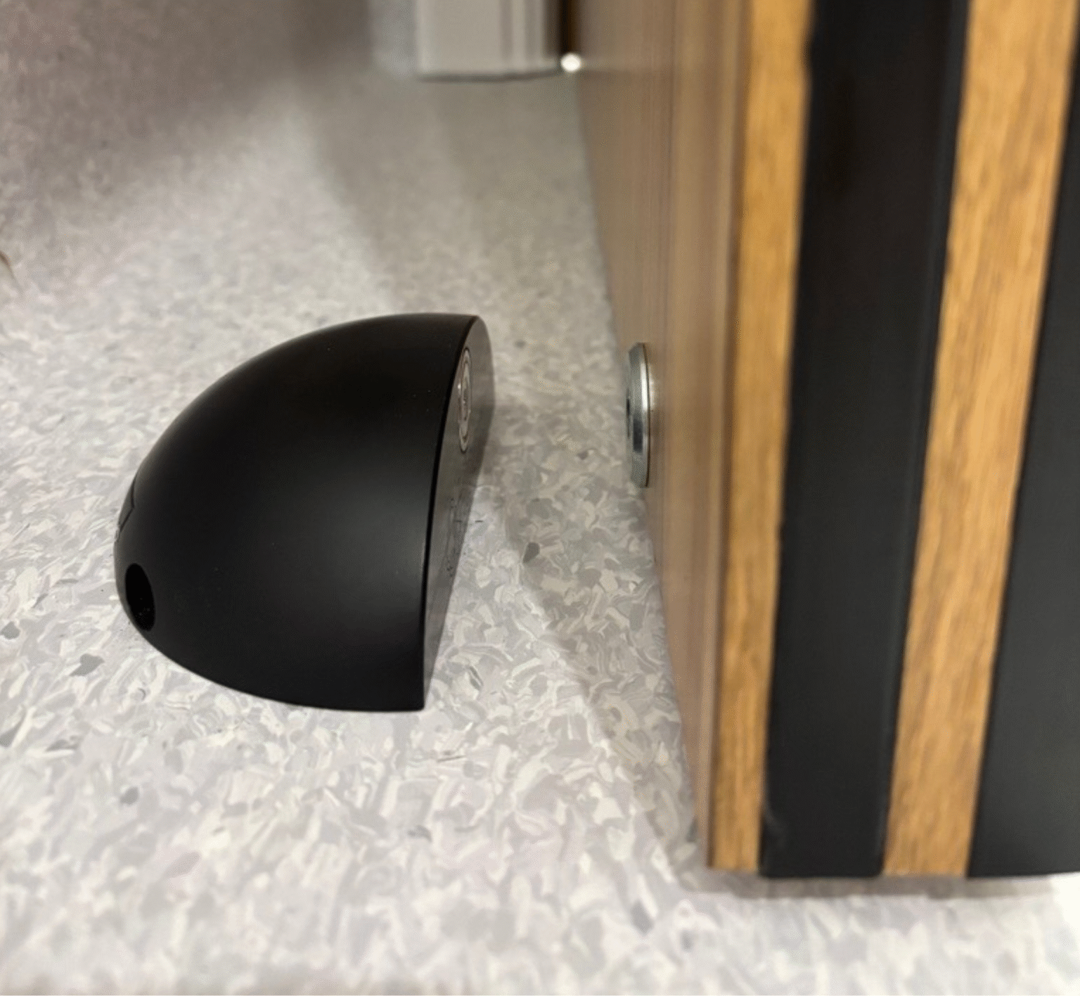 Secure Floor Mounted Doorstop with Magnetic Hold Open - Hipac